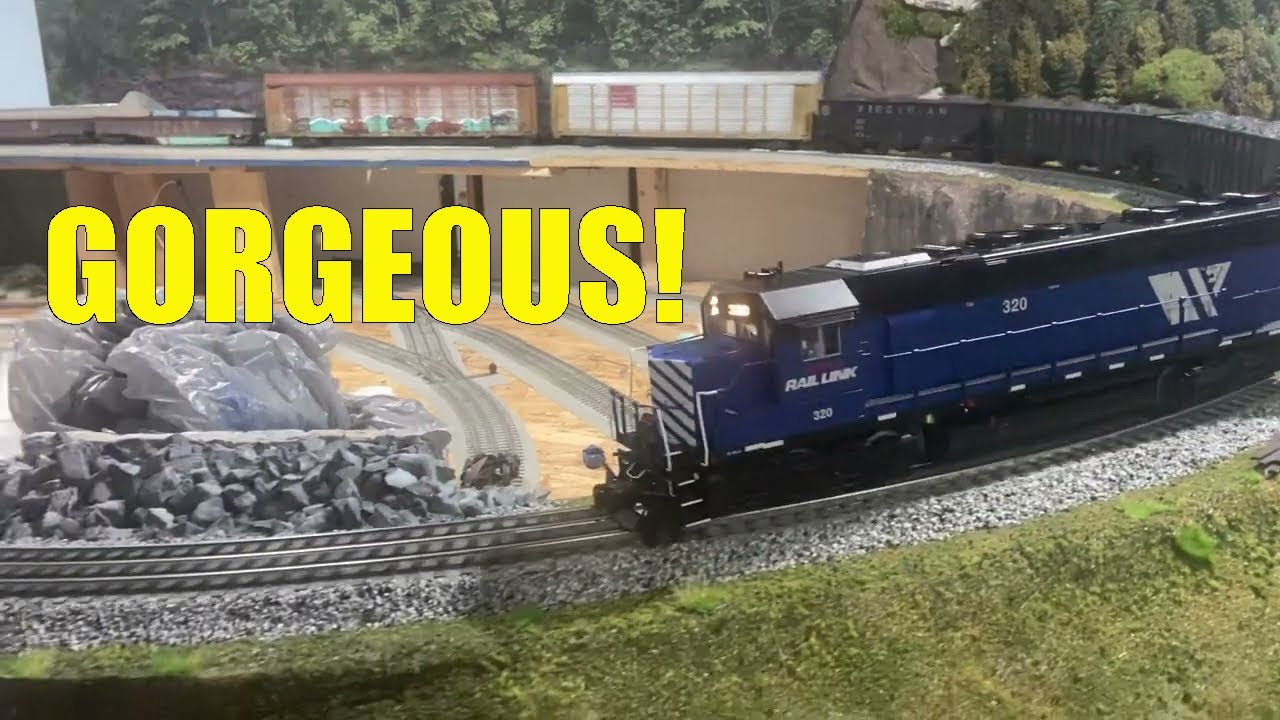 Our first Trackside Scenery backdrop is up - YouTube