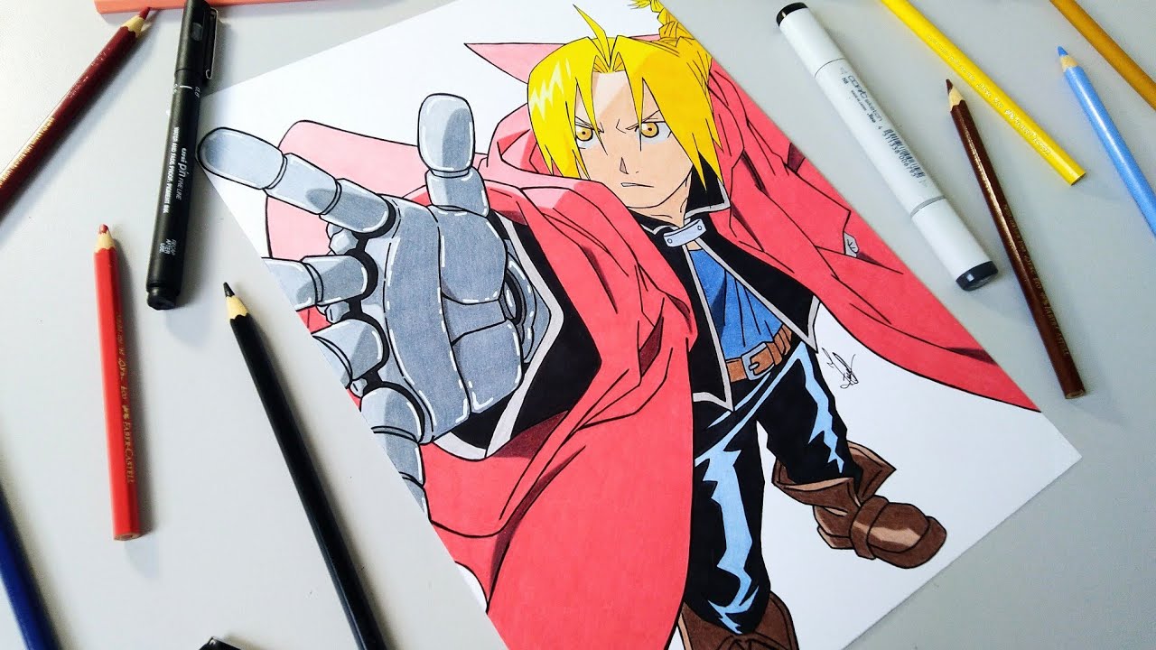 SPEED DRAWING - EDWARD ELRIC - FULLMETAL ALCHEMIST BROTHERHOOD - YouTube