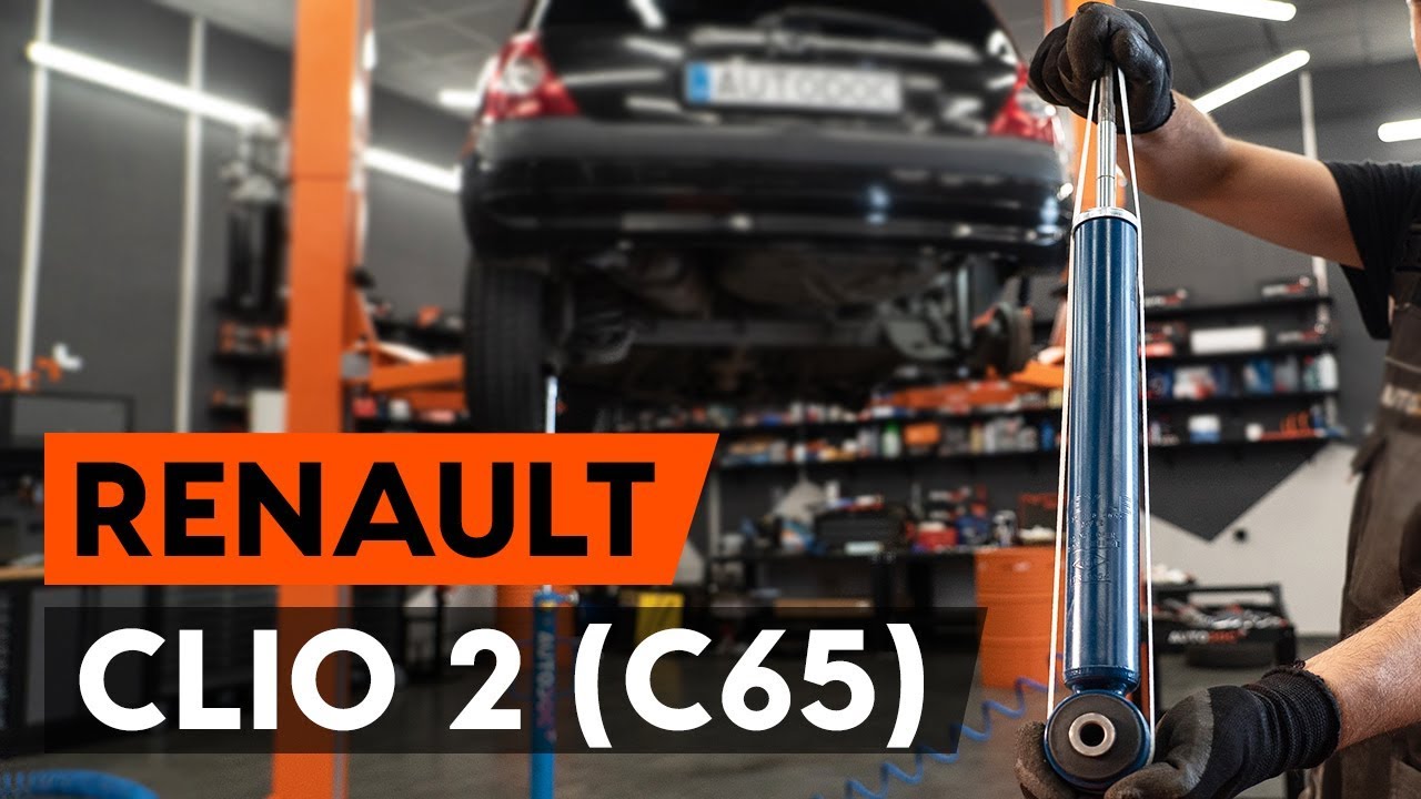 How to change rear shock absorber on RENAULT CLIO 2 (C65) [TUTORIAL ...