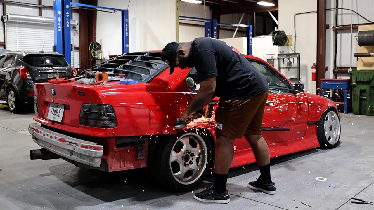 Idiot Installs E36 Over Fenders on Drift Car! || Roxanne The Sedan ...