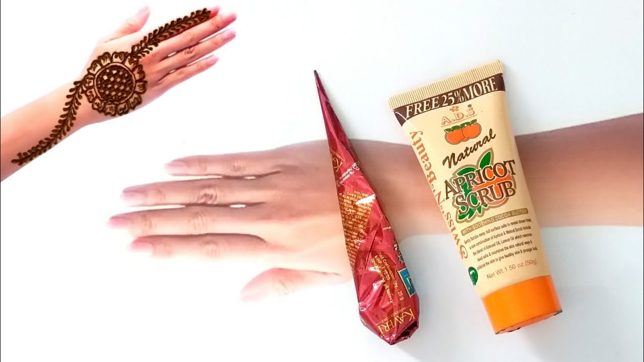 Amazing mehndi trick with Apricot scrub 😱OMG... mehndi ke designs |2023 ...