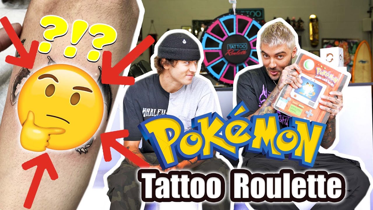 Pokemon TATTOO ROULETTE !! (w/ Zack Lugo, RARE Pokemon Cards + MORE ...