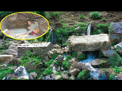 Traditional Watermill In Nepali Village Village || Primitive technology ...