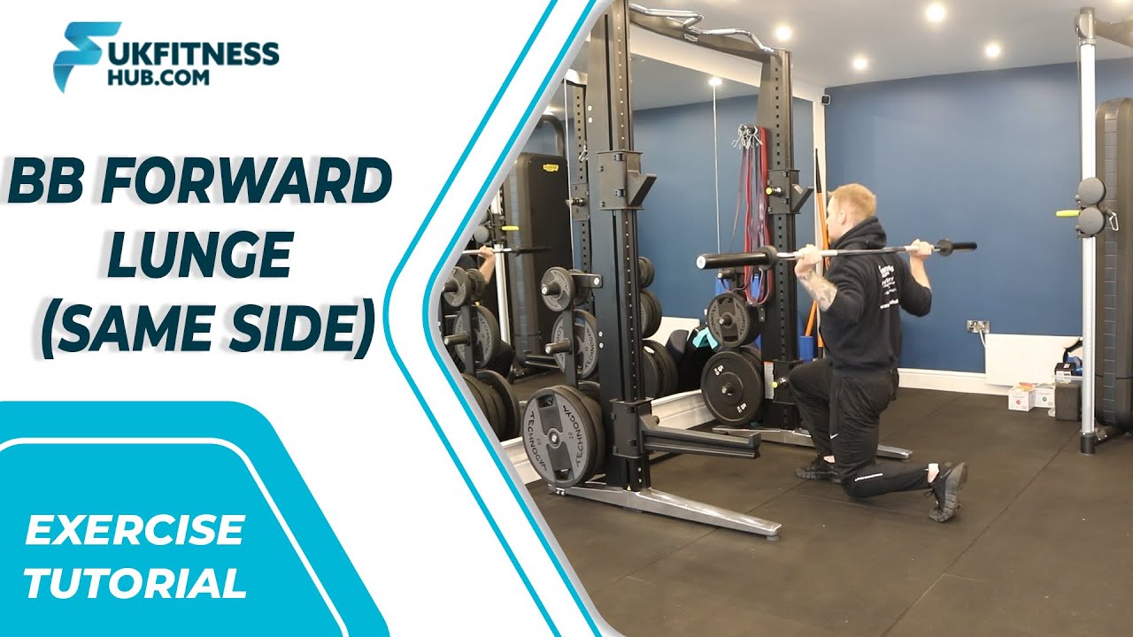 Exercise Tutorial: BB Forward Lunge (Same Side) - YouTube