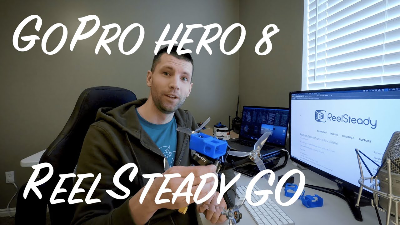 Does ReelSteady GO work with the GoPro Hero 8 on an FPV drone? - YouTube