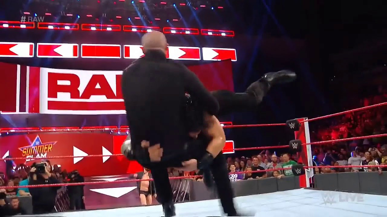 Roman Reigns vs. Constable Baron Corbin- Finishing Spear - YouTube