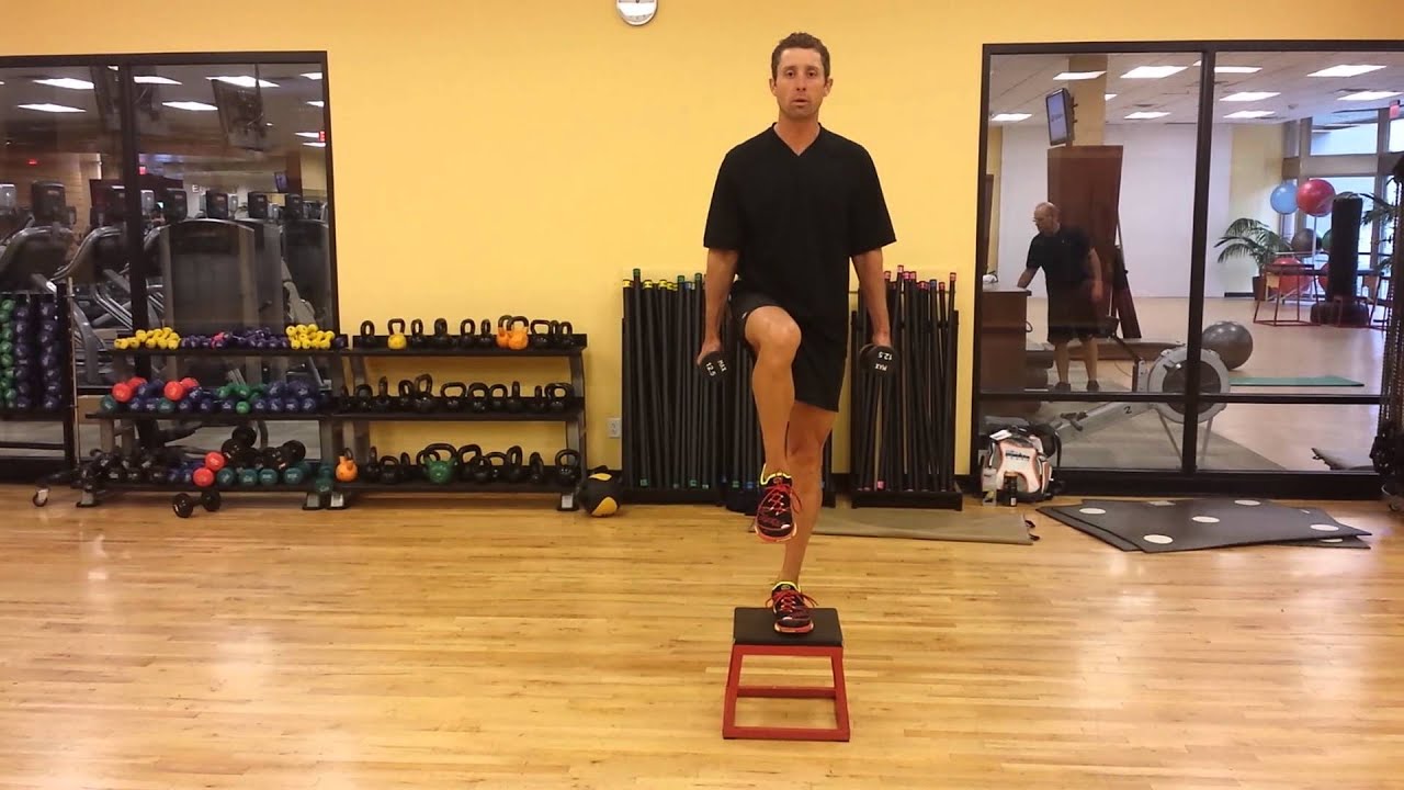 Box Step Up and Stabilization - YouTube
