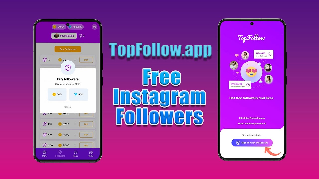 Top Follow app - YouTube