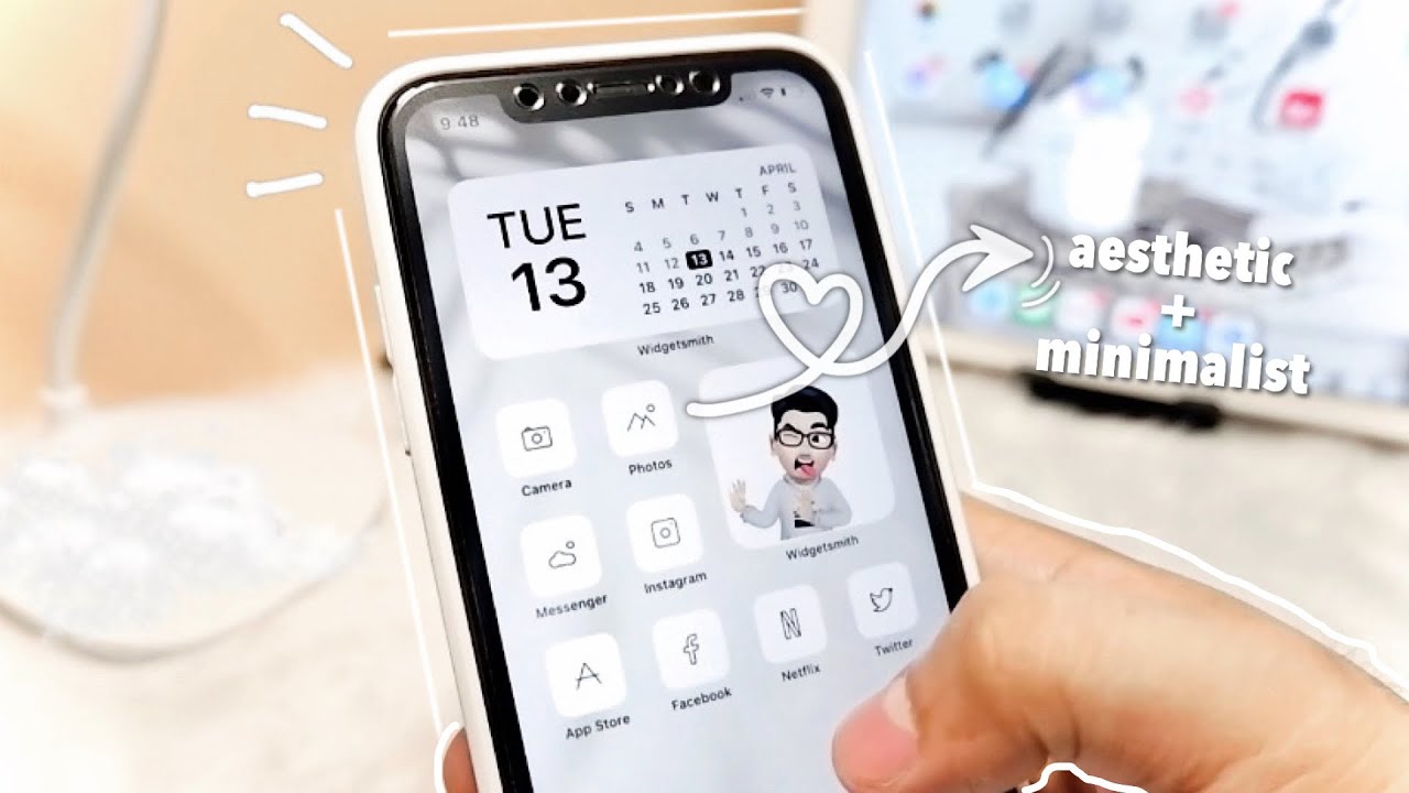 *iOS 14* minimalist + clean + aesthetic home screen setup ☁️ - YouTube