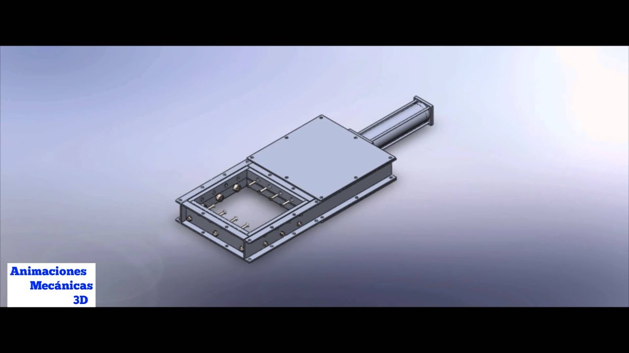 Animación válvula de compuerta control de sólidos - Gate valve for ...