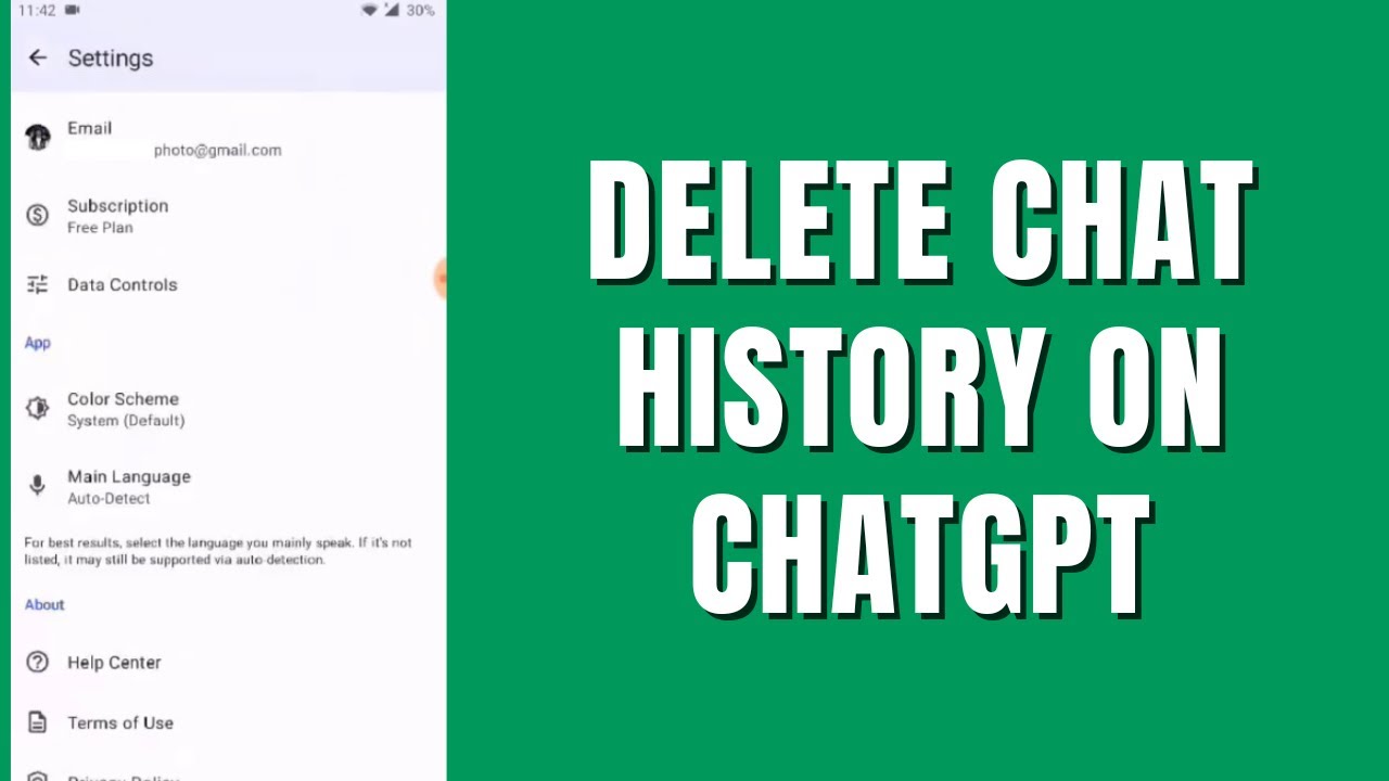 How To Delete ChatGPT Chat History - YouTube
