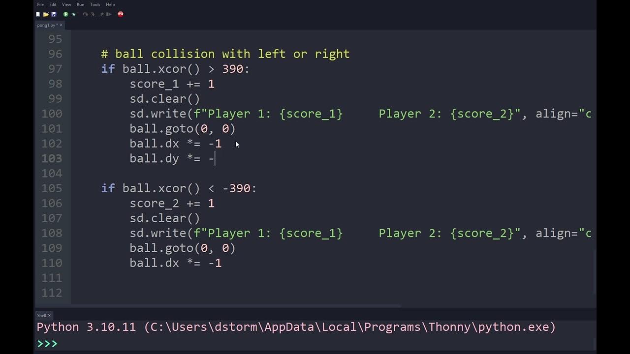 Pong - Part 3 - Game Loop - YouTube