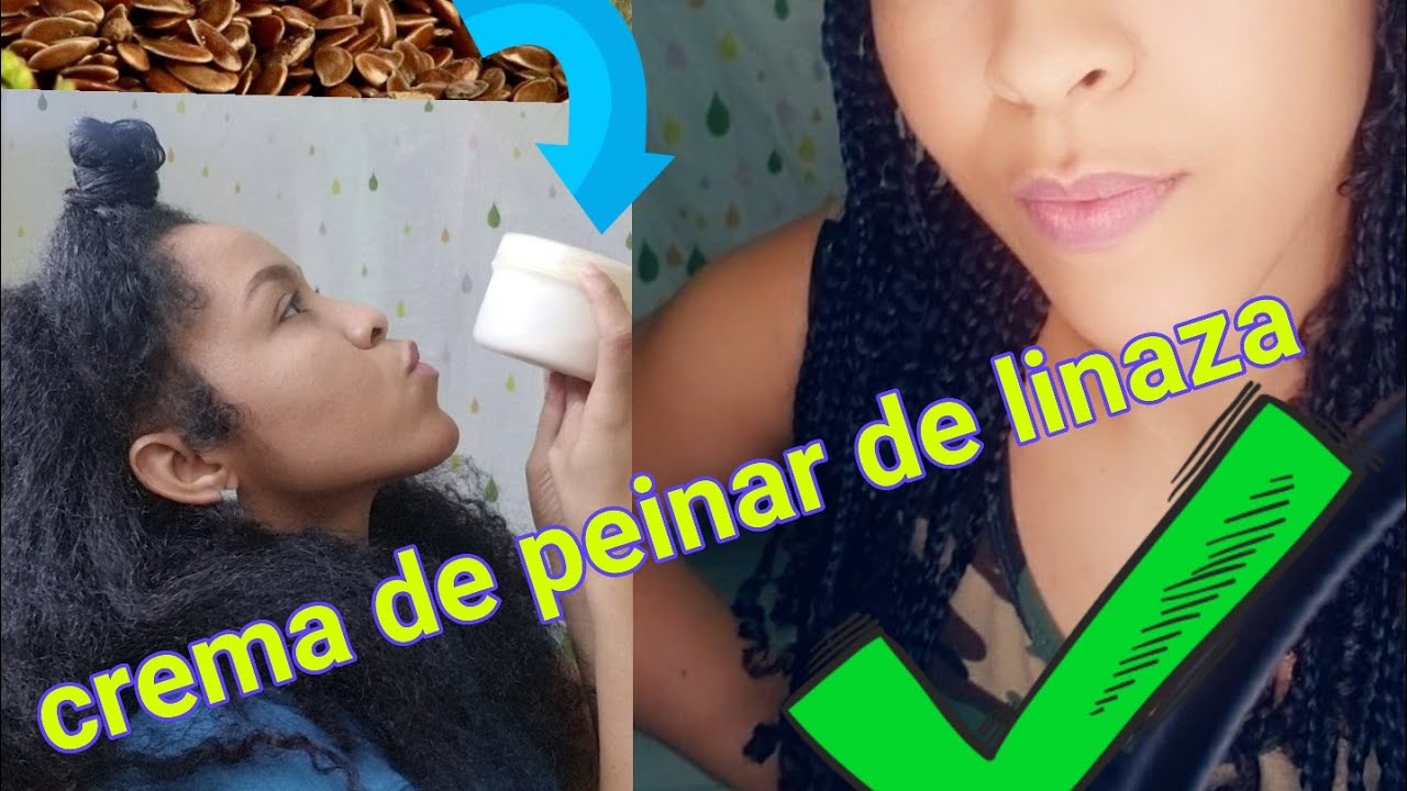 crema de peinar de linaza - YouTube