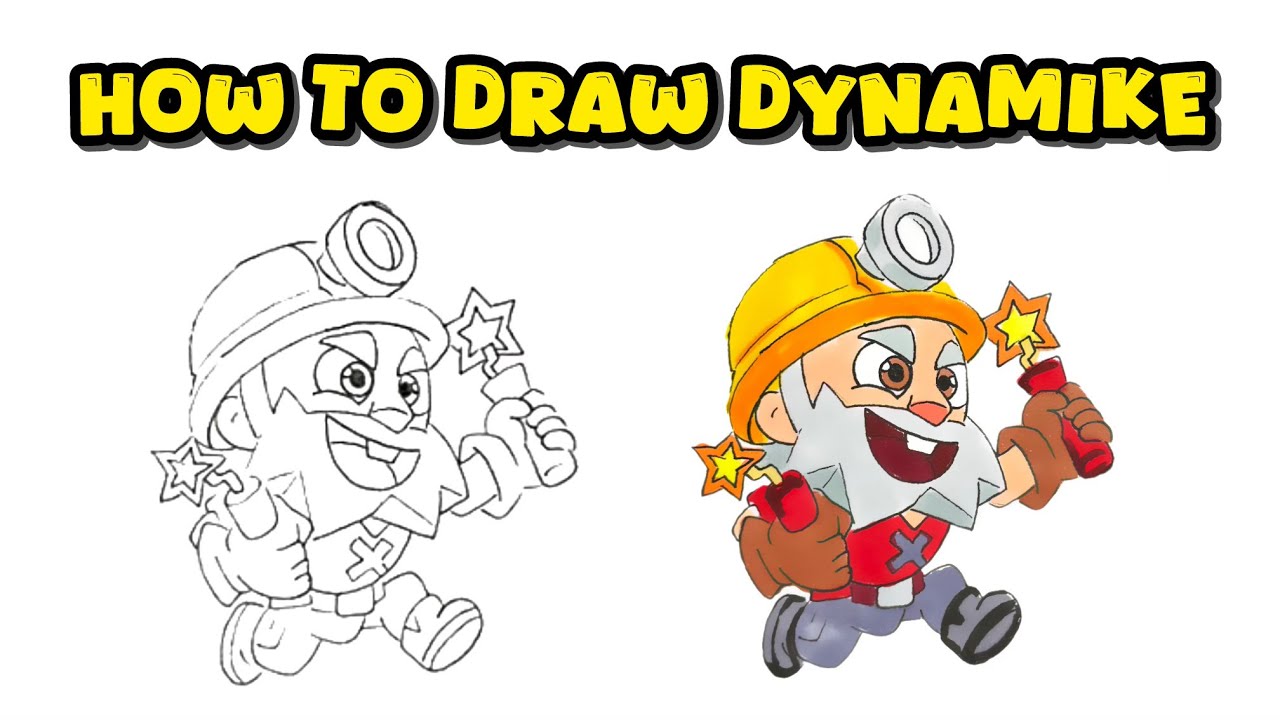 How to Draw Dynamike from Brawl Stars – Follow and Create Game ...