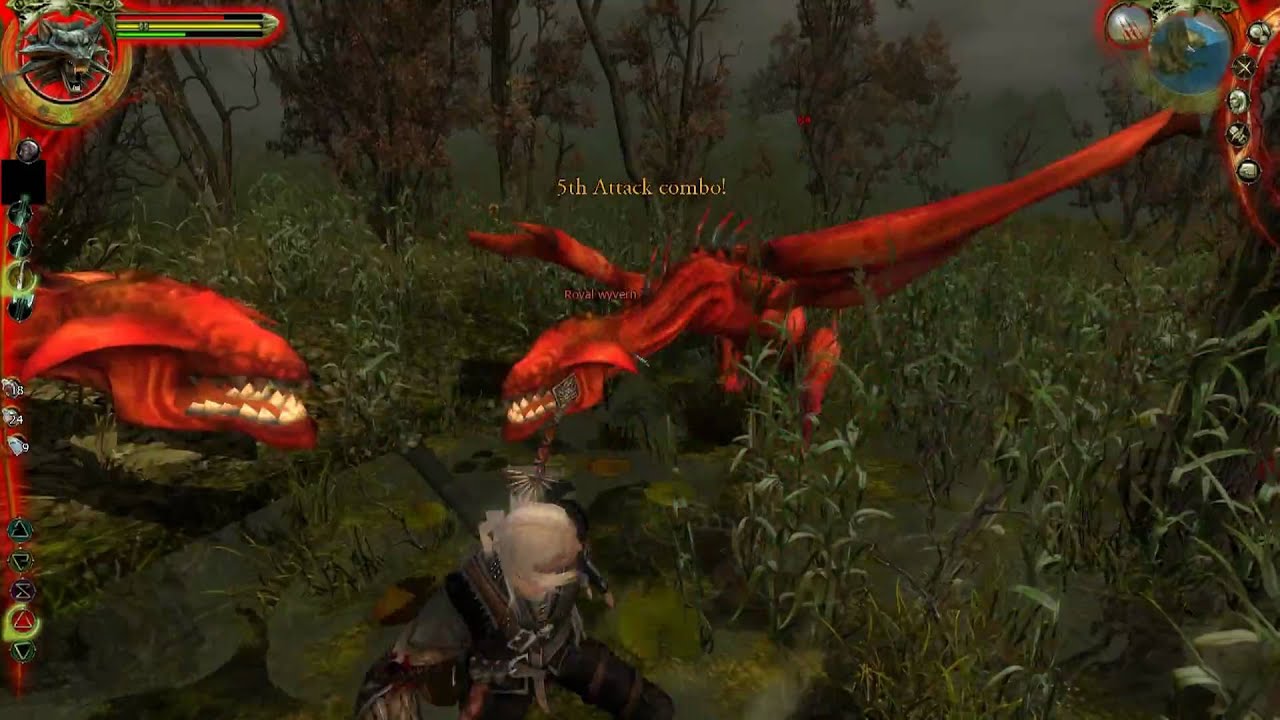 The Witcher - A Big Fight with the Royal Wyverns - YouTube