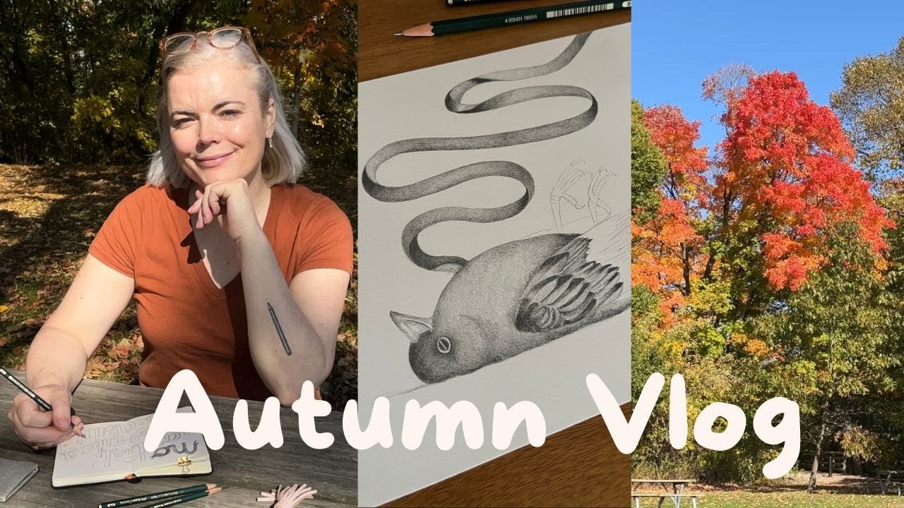 Artist Vlog Exploring A New Drawing Series | Enjoying Fall 🍂 (Part 1 ...