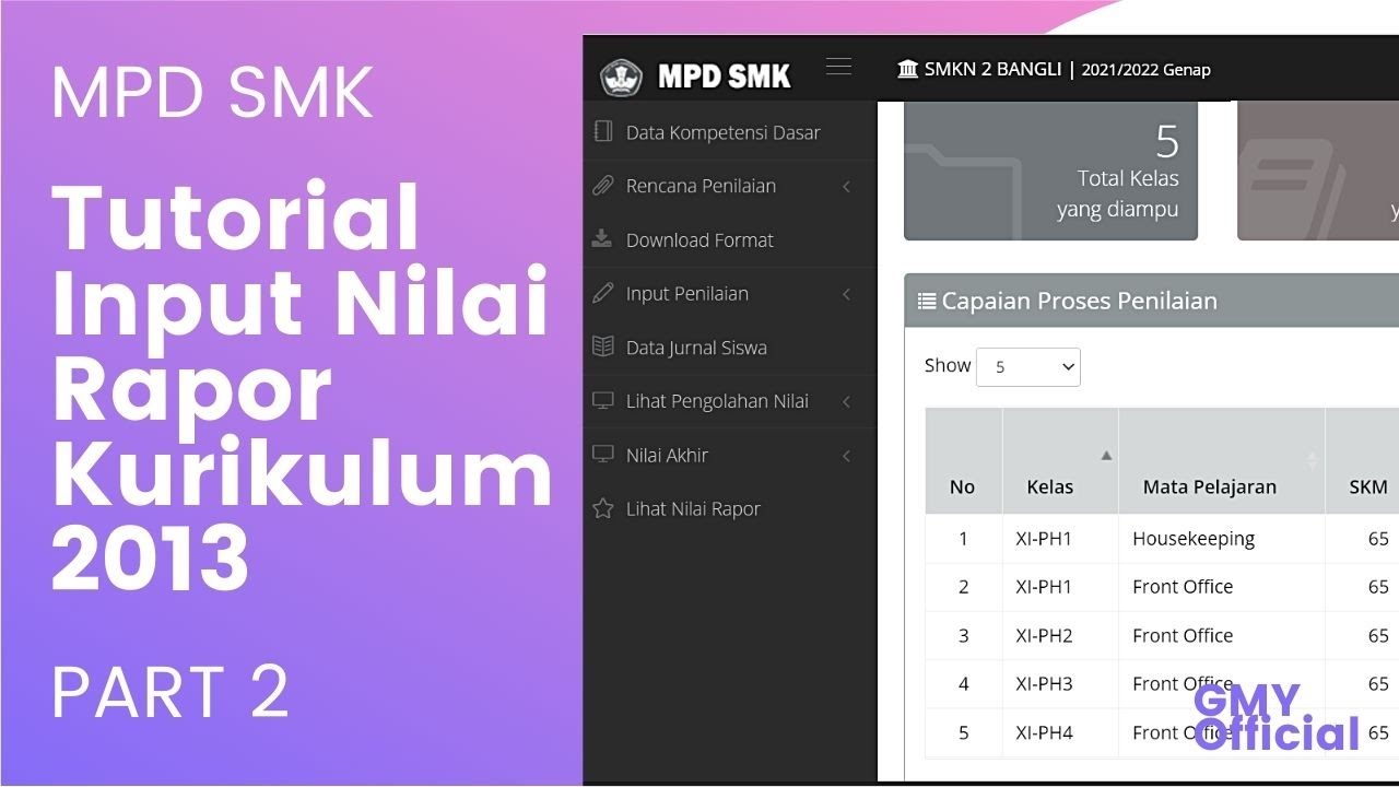 Tutorial Input Nilai Rapor Kurikulum 2013 di MPD SMK Part 2 - YouTube