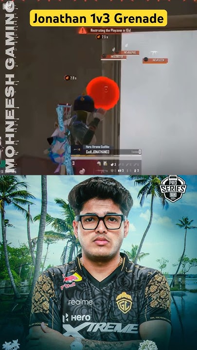 TEAM GODLIKE VS IND 😍GodL JONATHAN 1v3 WITH GRENADE💣ON TOURNAMENT🥵 #jonathan #godlike #bgmi ...
