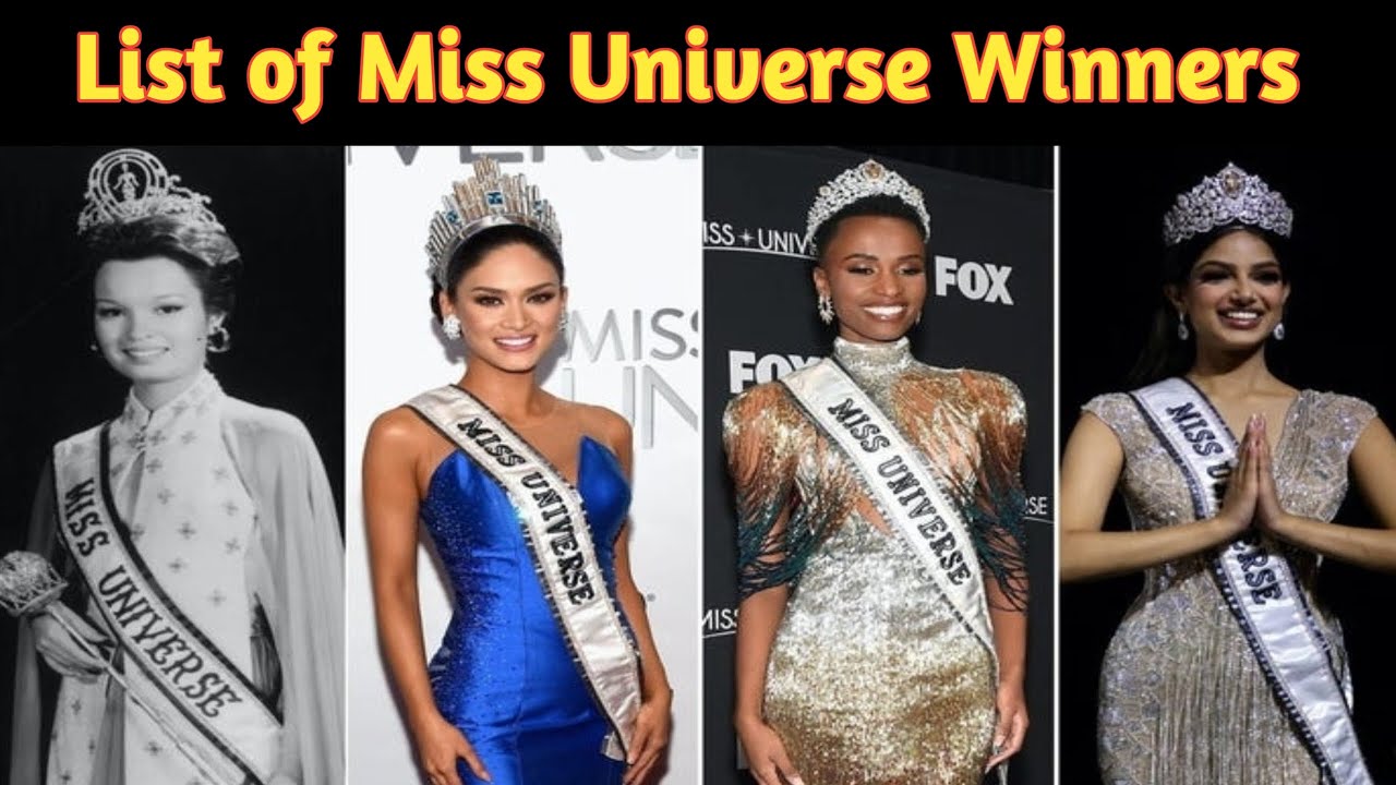 Miss Universe Winners by Country 2022 | Miss Universe List - YouTube