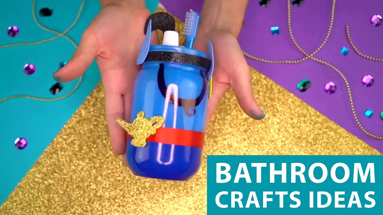 Fun DIY bathroom crafts ideas - YouTube