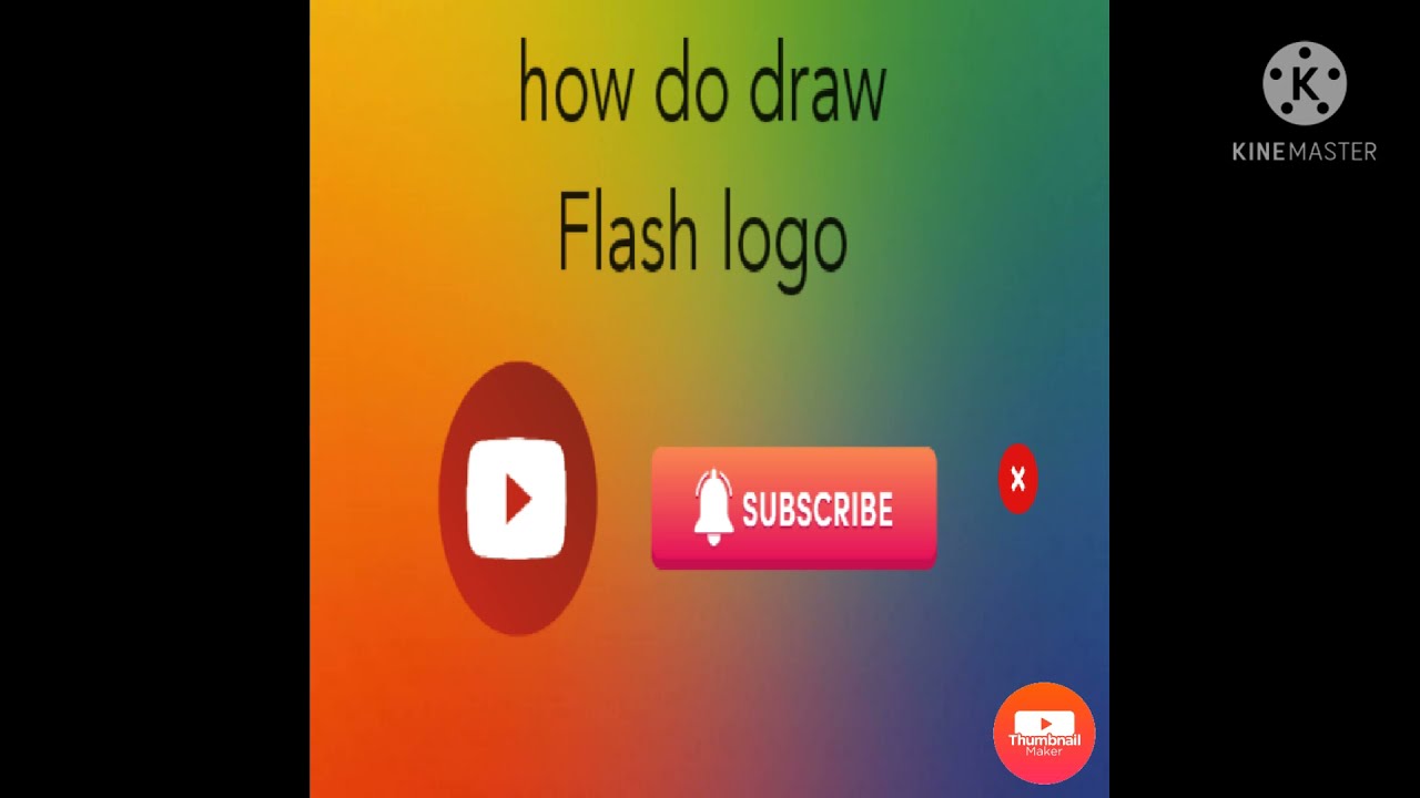 how do draw flash logo with easily// - YouTube