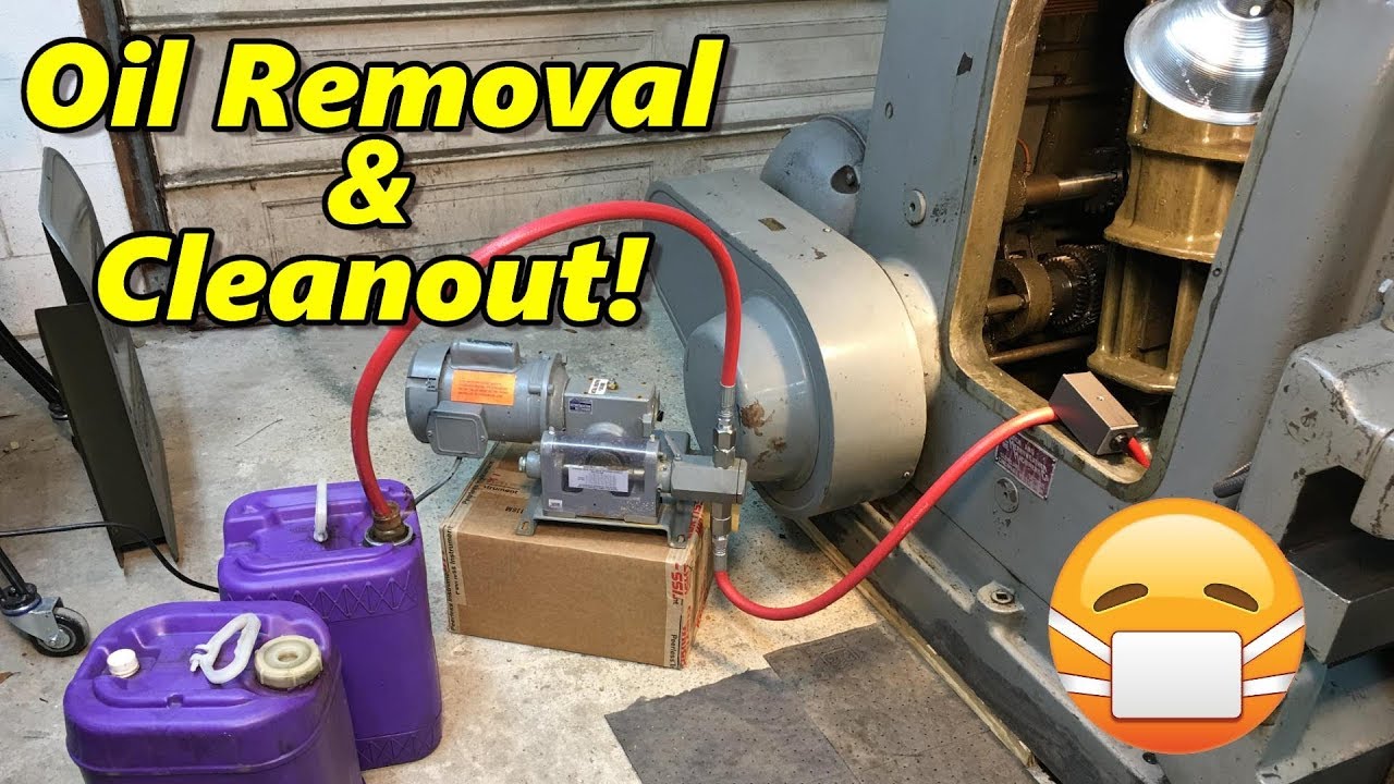 G&E Shaper Oil Sump Cleanout - YouTube