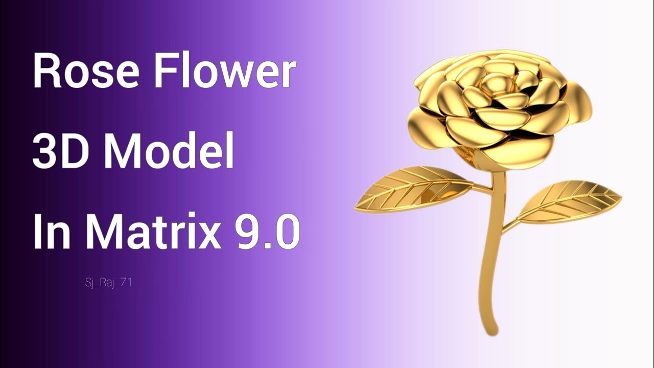Rose Flower 3D Model In Matrix 9.0 #rose #matrix #tutorial - YouTube