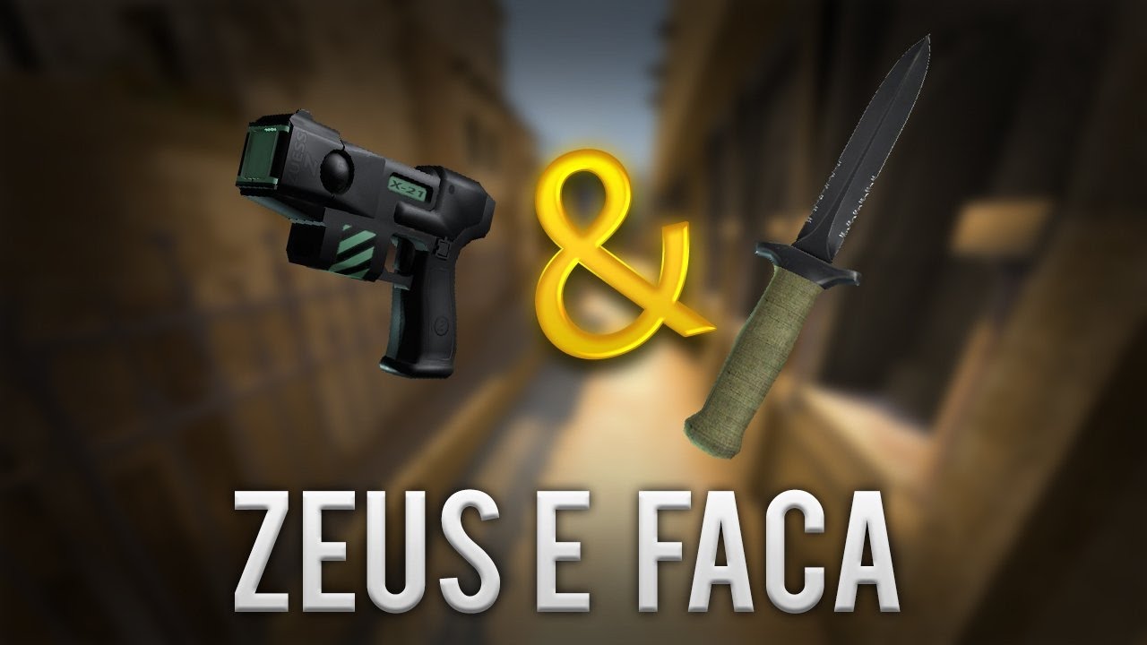 JOGANDO COMP USANDO SÓ FACA E TASER (ZEUS) NO CS:GO - YouTube