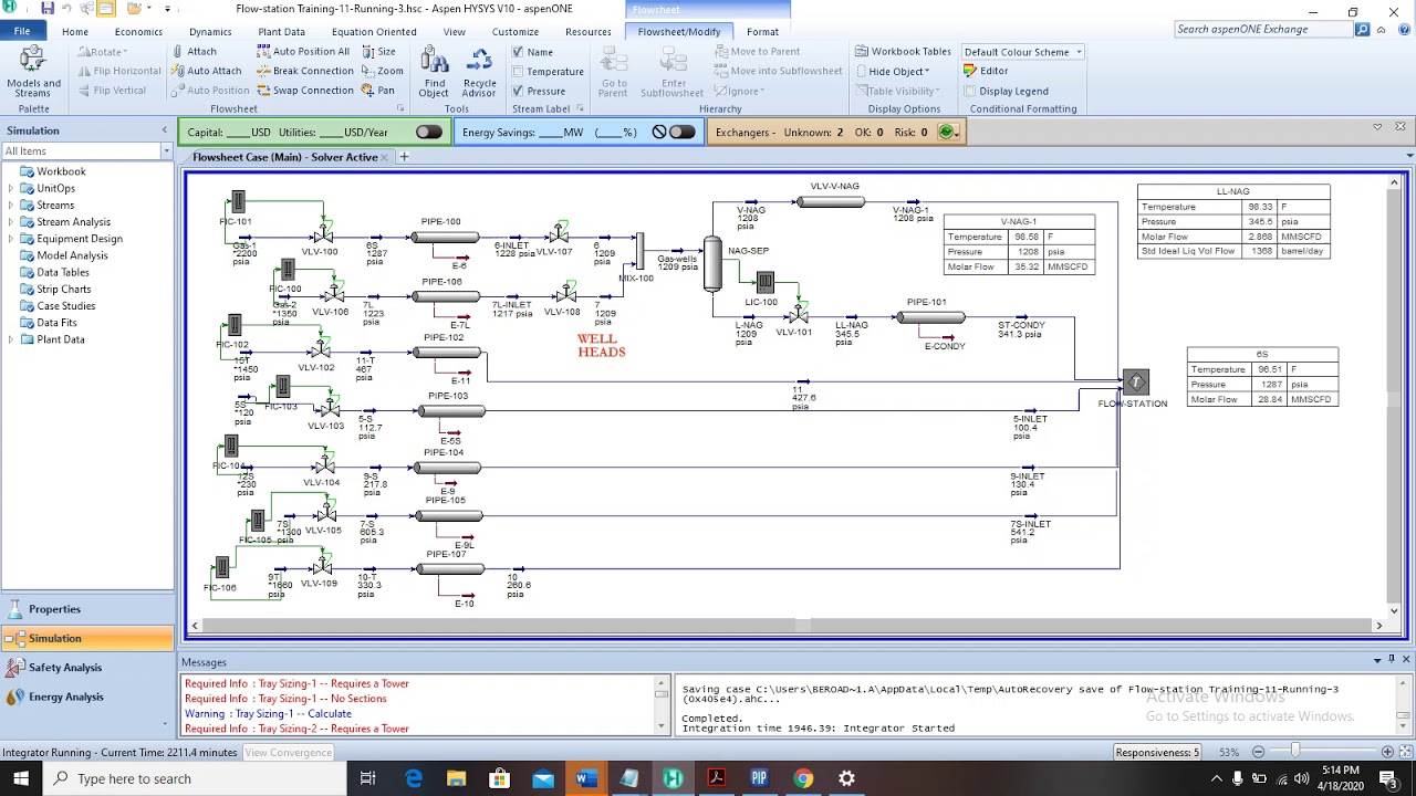 Dynamic modeling of a flow-line system into a gathering facility - YouTube