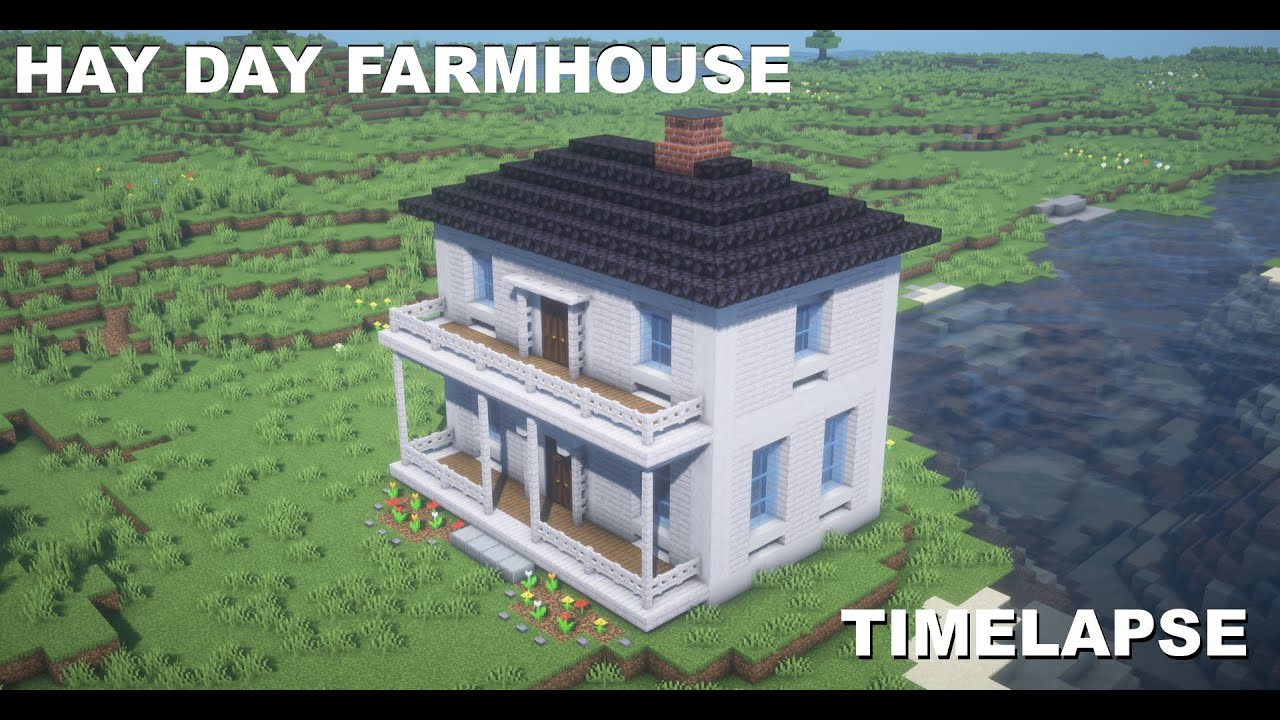Minecraft Hay Day Farmhouse - Timelapse Build - YouTube