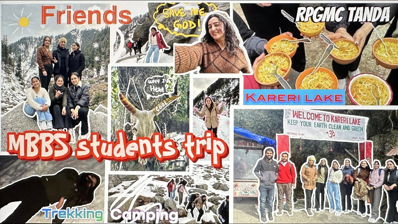 MBBS students trip day 1 🥼🩺| kareri lake 🏔️| trekking, camping| RPGMC ...