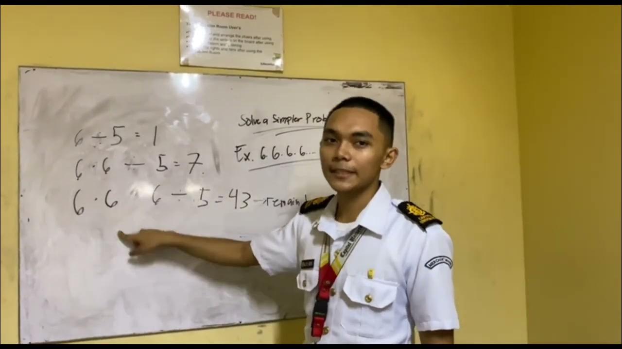 To Solve a Simpler Problem - YouTube