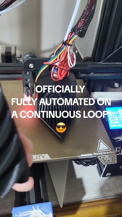 Automated continuous print with octopi! And custom made bed clearer! - YouTube