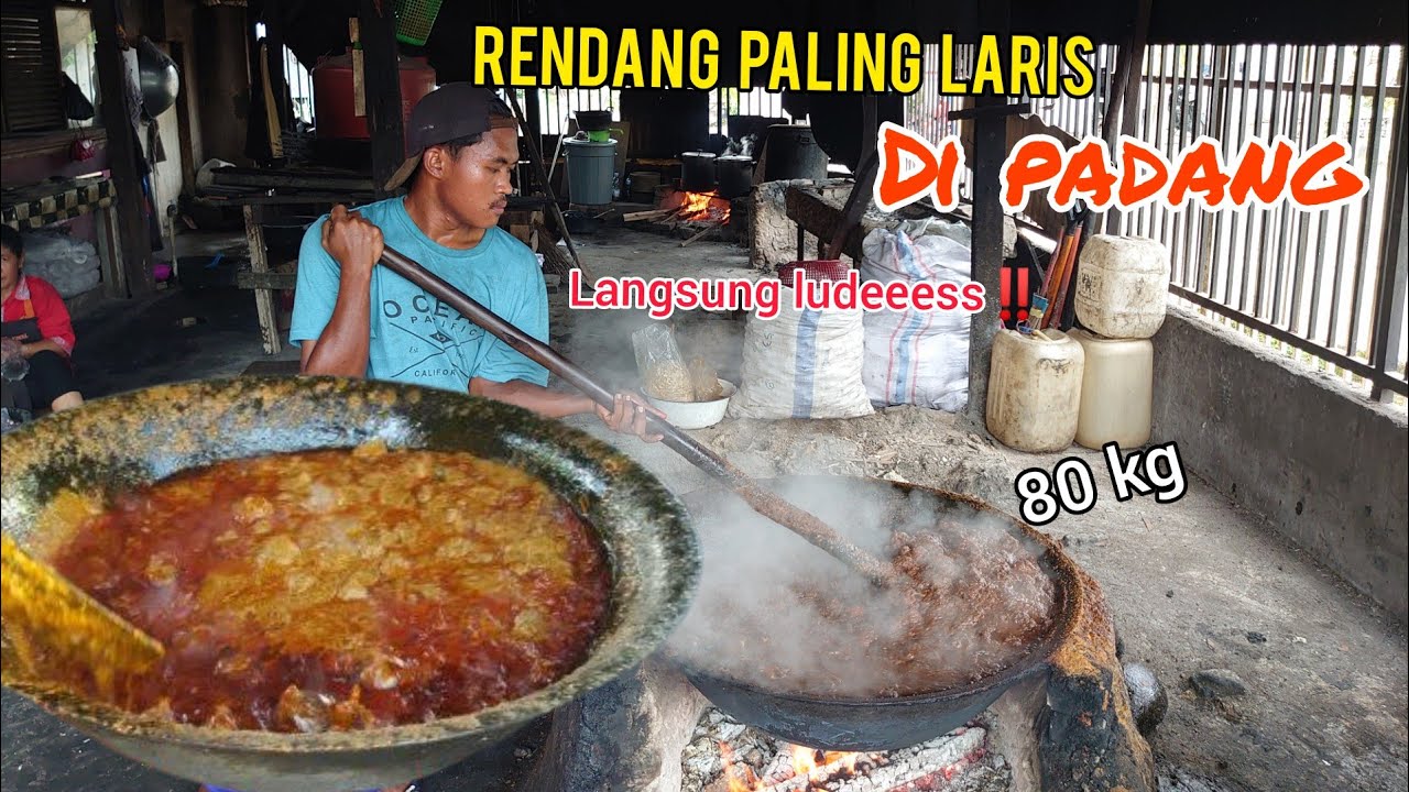 KULINER KOTA PADANG SUMATERA BARAT ‼️MELIHAT PROSES MEMBUAT RENDANG ...