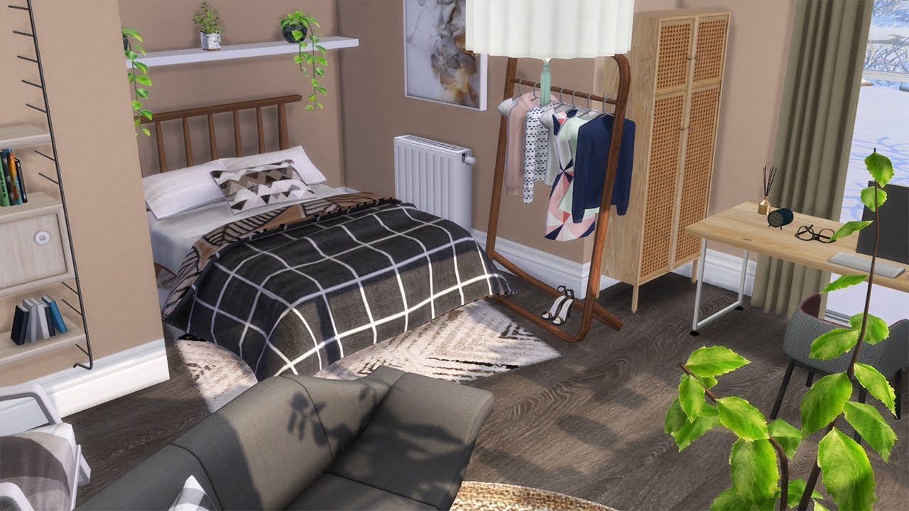 NEUTRAL BEDROOM || SPEEDBUILD || THE SIMS 4 - YouTube