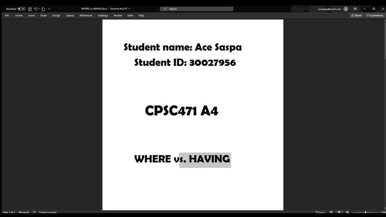 WHERE vs HAVING SQL - YouTube