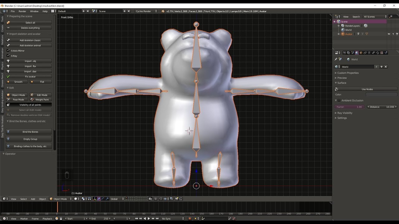 Easy tool for avatar v1.9.5 - Clothes etc (addon for Blender and Second ...
