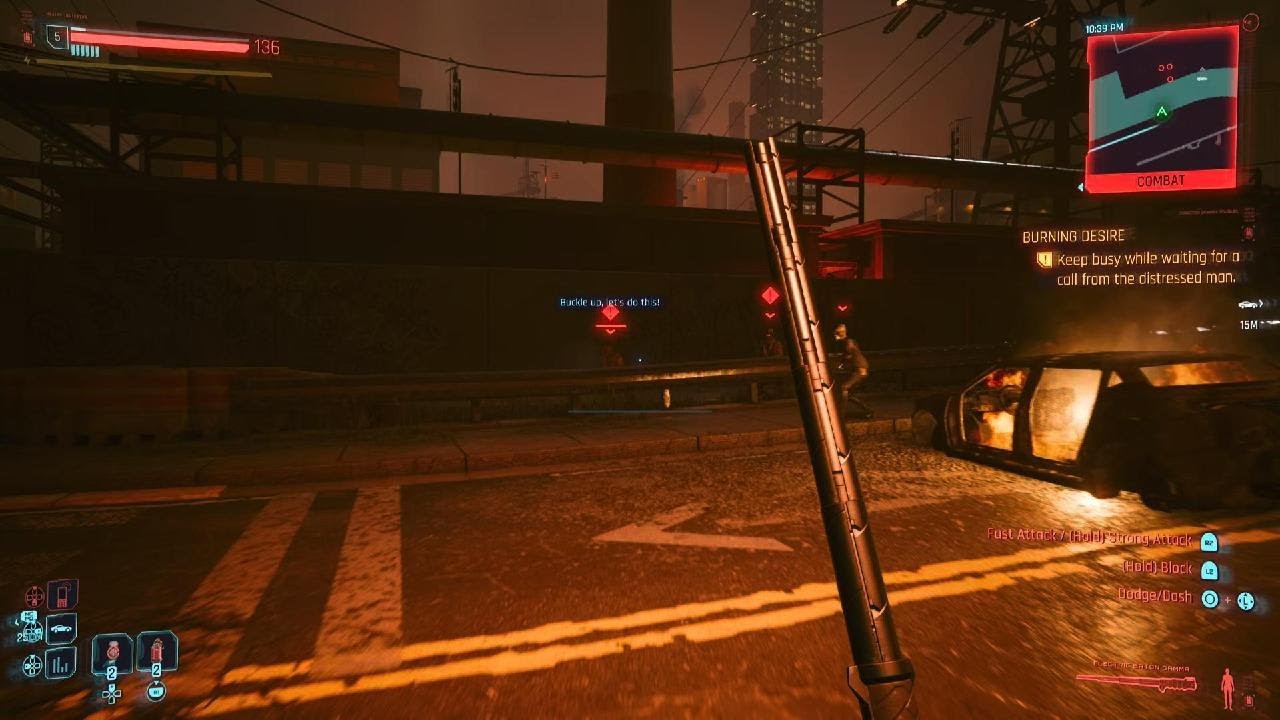 Cyberpunk 2077 update 2.1 electric baton gamma one handed club gameplay ...