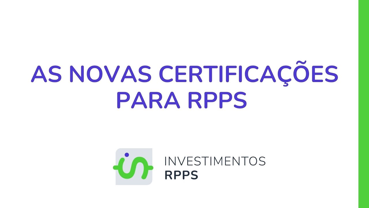 As novas certificações para RPPS - YouTube