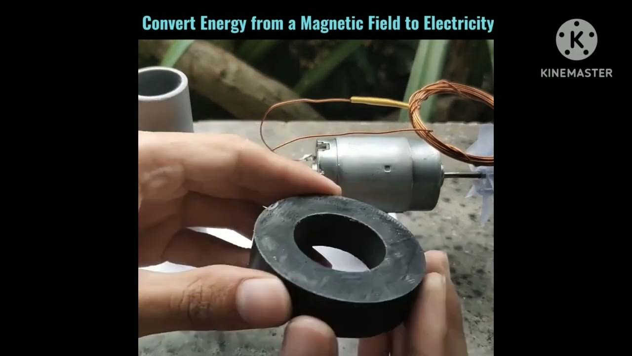 Convert Energy from a Magnetic field to Electricity at home | creative mind diy #shorts # ...