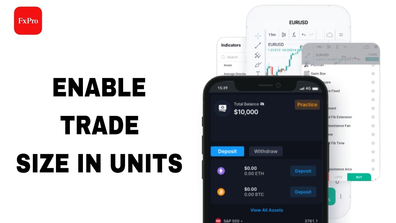 How To Enable Trade Size In Units On FxPro Direct App - YouTube