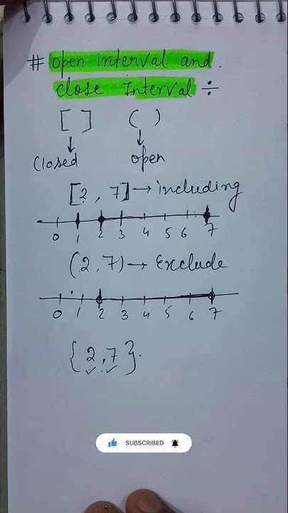 open interval and closed interval #maths - YouTube