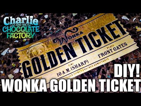 Making Willy Wonka Golden Ticket Out of Printout 😘 - YouTube