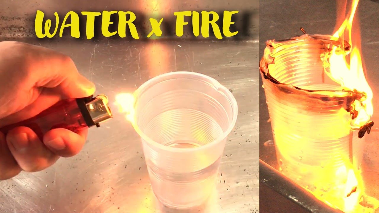Plastic Cup on Fire with Water inside it and others experiments ...
