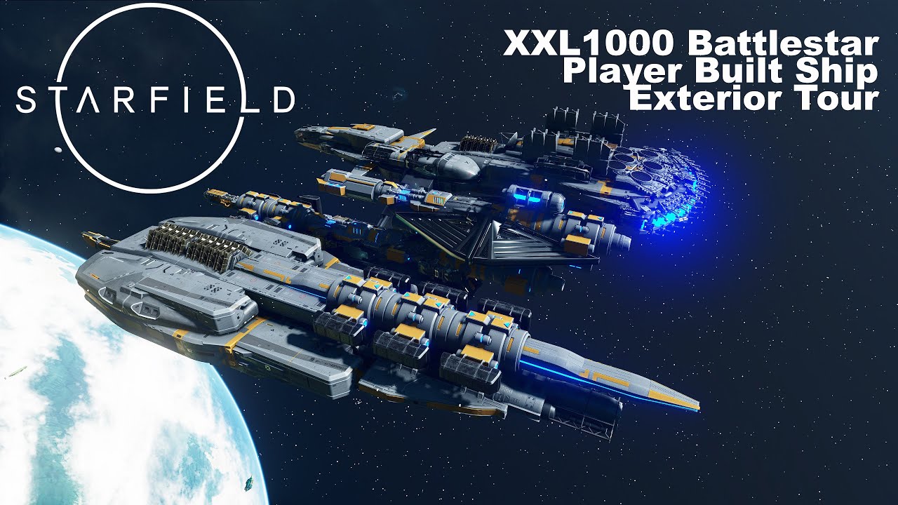 STARFIELD | XXL1000 Battlestar - Exterior Tour | PC 4K #rtx3080ti # ...