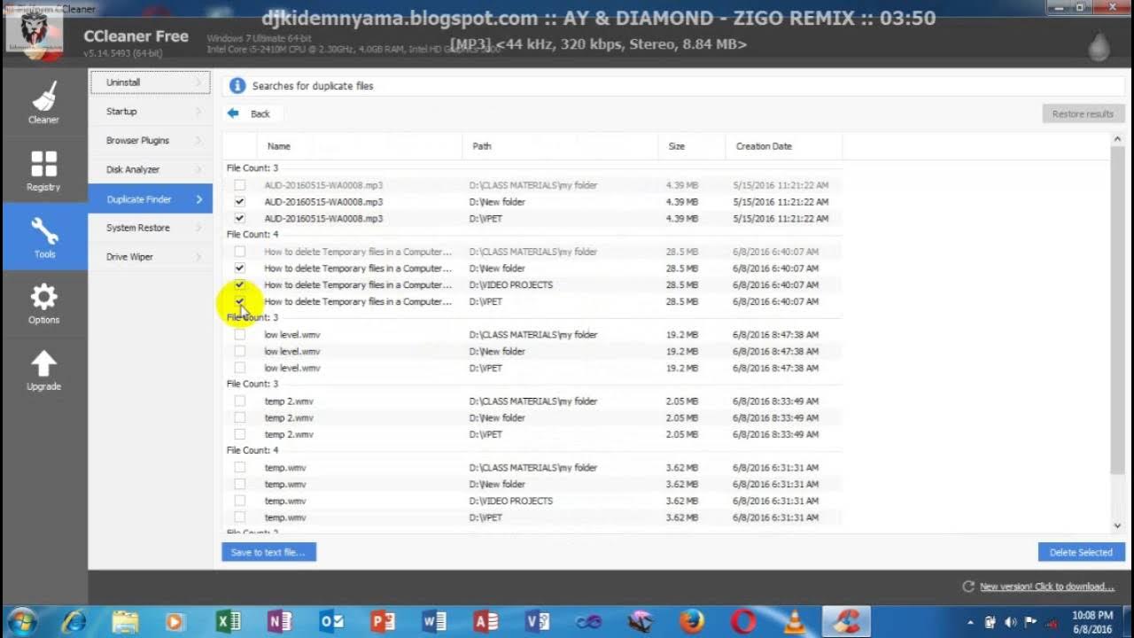 How to delete Duplicated files Using Ccleaner - YouTube