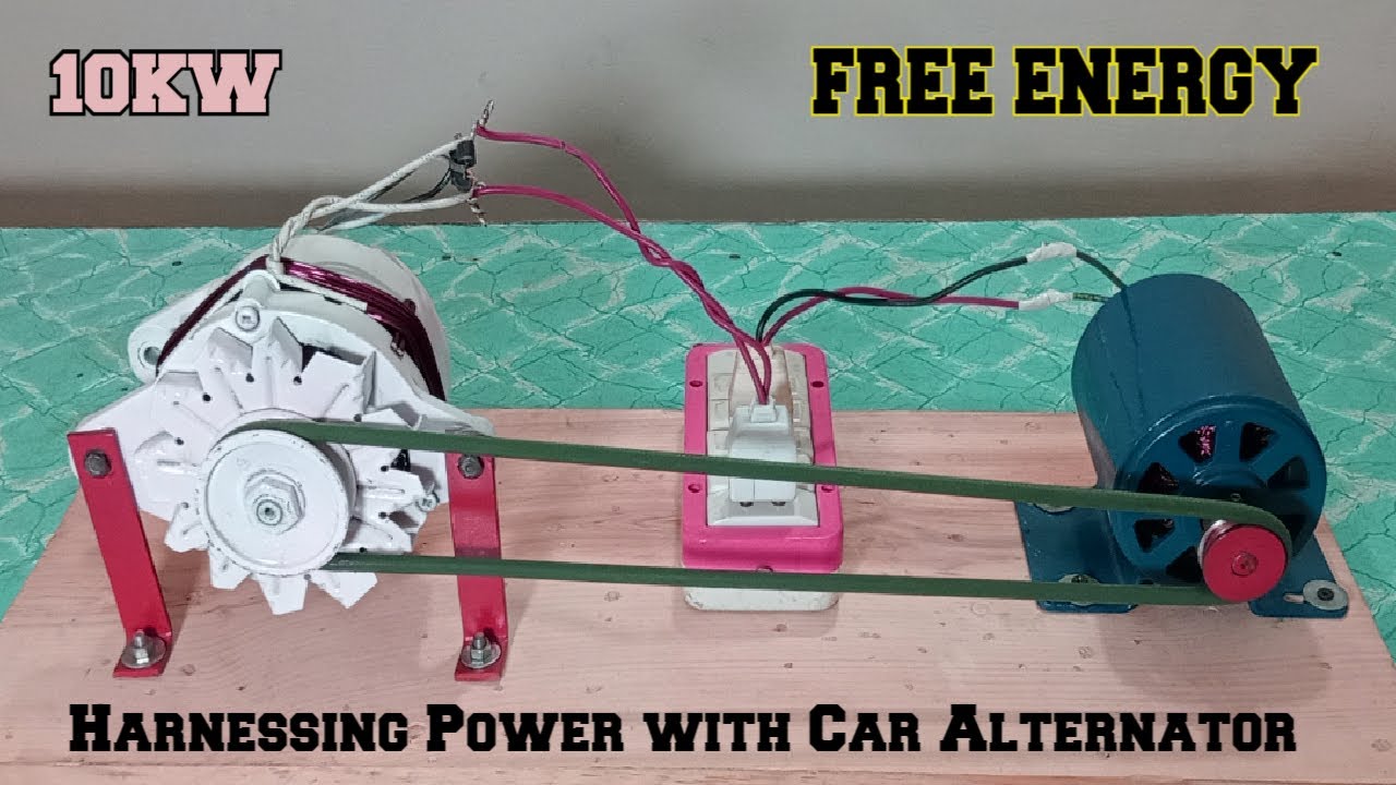 DIY 10kW Free Energy Generator | Harnessing Power with Car Alternator ...