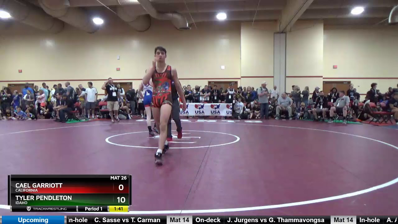 16U 132 Cael Garriott California Vs Tyler Pendleton Idaho - YouTube