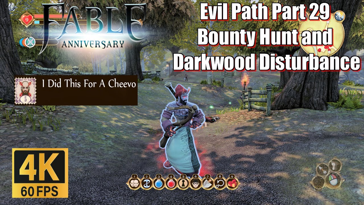 Fable Anniversary 4k 60fps Evil Path Part 29 Bounty Hunt and Darkwood ...