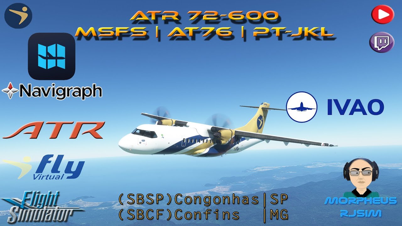 🛩️ MSFS | 🛫SBSP- 🛬SBCF - ATR 42-600 /AT46 | Navigraph / IVAO | IFT8077 ...